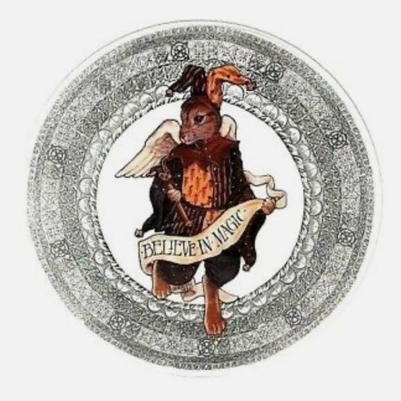 Vintage | Accents | Euc Hand Painted Magical Vntg Glass Rabbit Jester ...